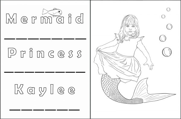 Mermaid Princess Kaylee Coloring Book