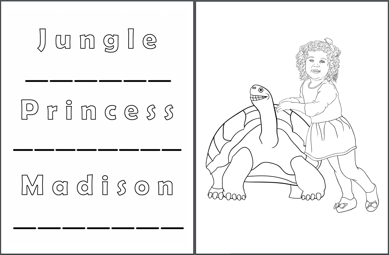 Jungle Princess Madison Coloring Book