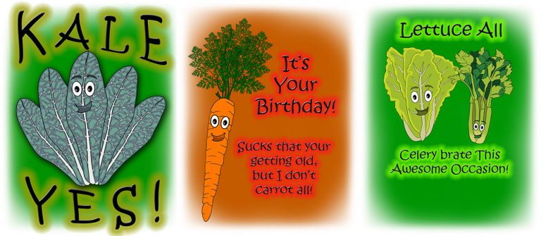 Vegetable Themed Card