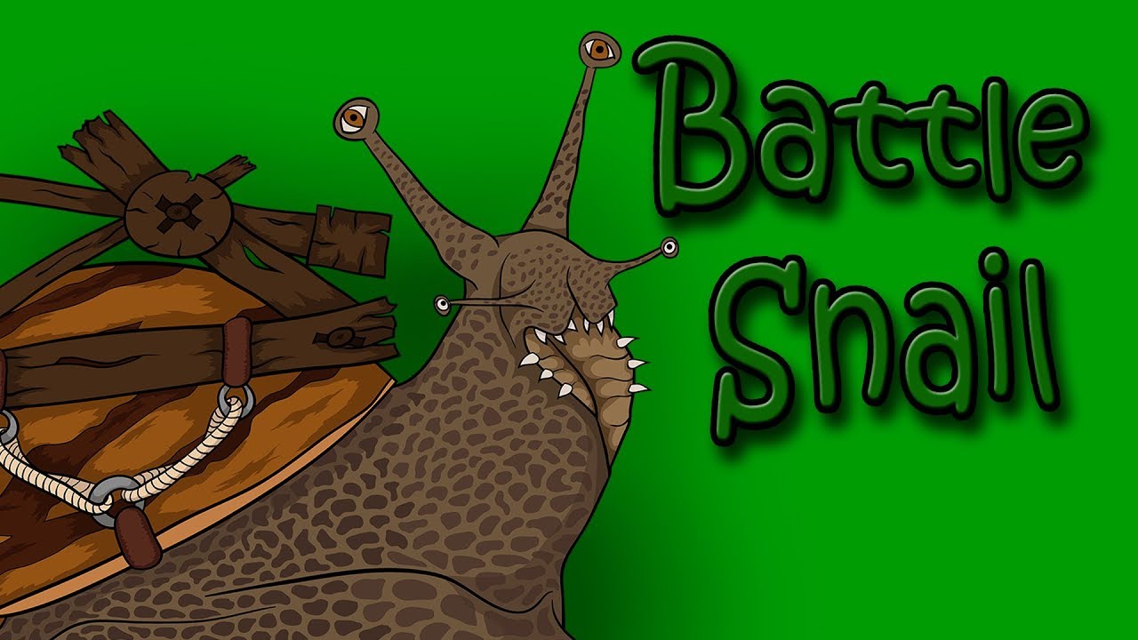 Battle Snail Cartoon Style Vector Art Digital Drawing