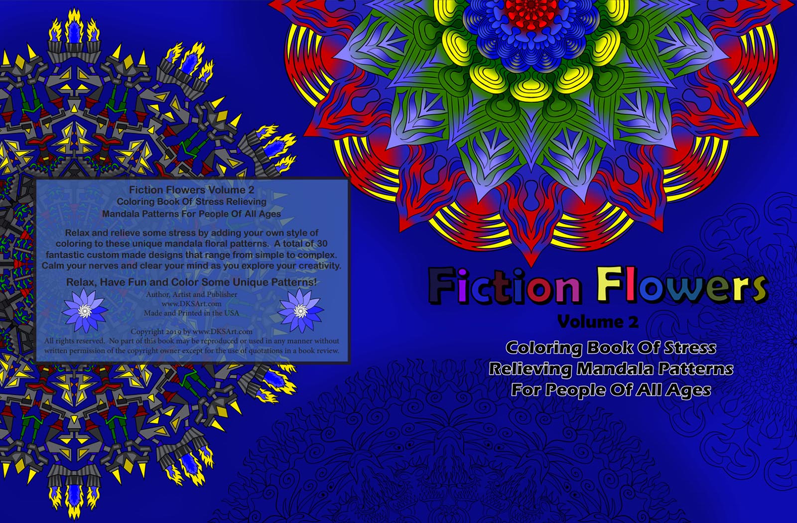 Fiction Flowers Volume 2 Coloring Book