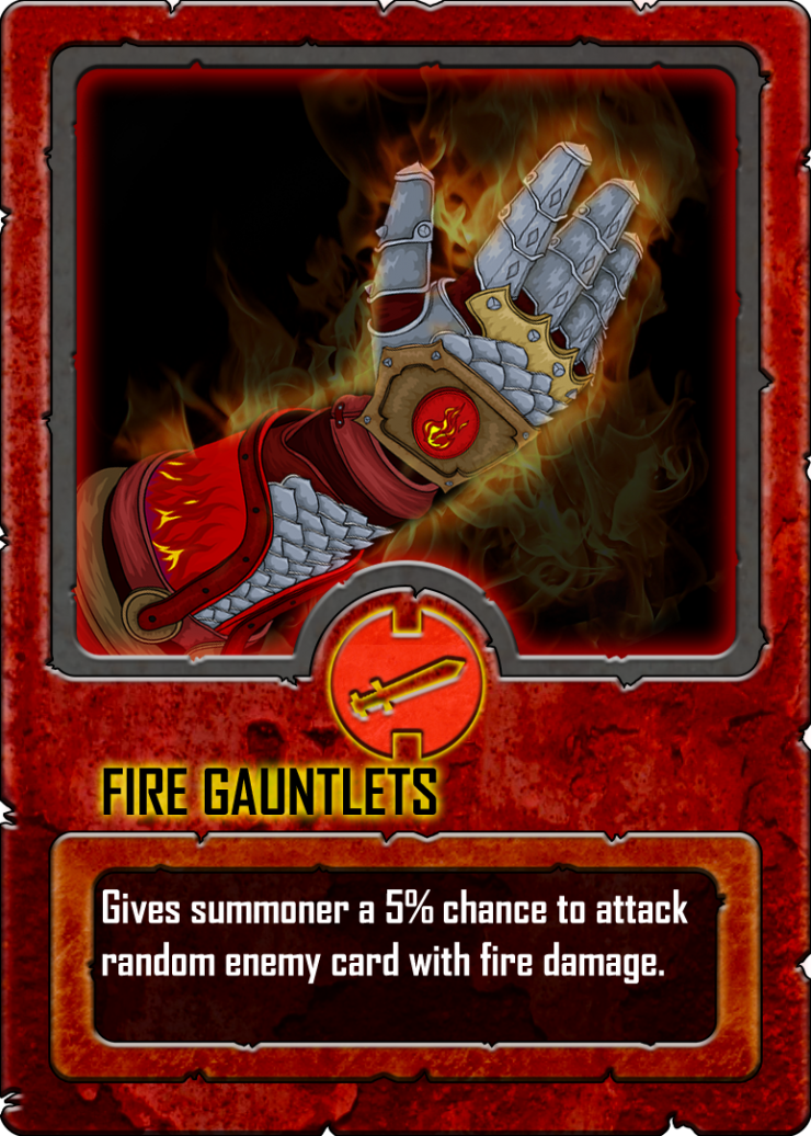Fire Gauntlets Splinter Lands Concept Art Equipment Card