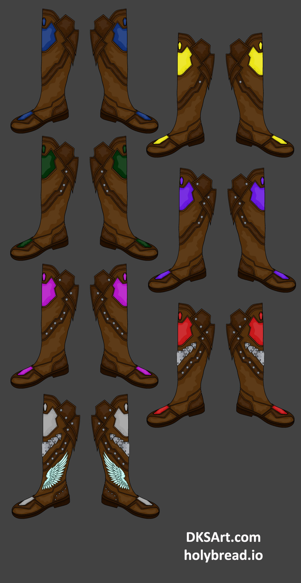 New Archer Shoes Armor Design For HolyBread RPG Game
