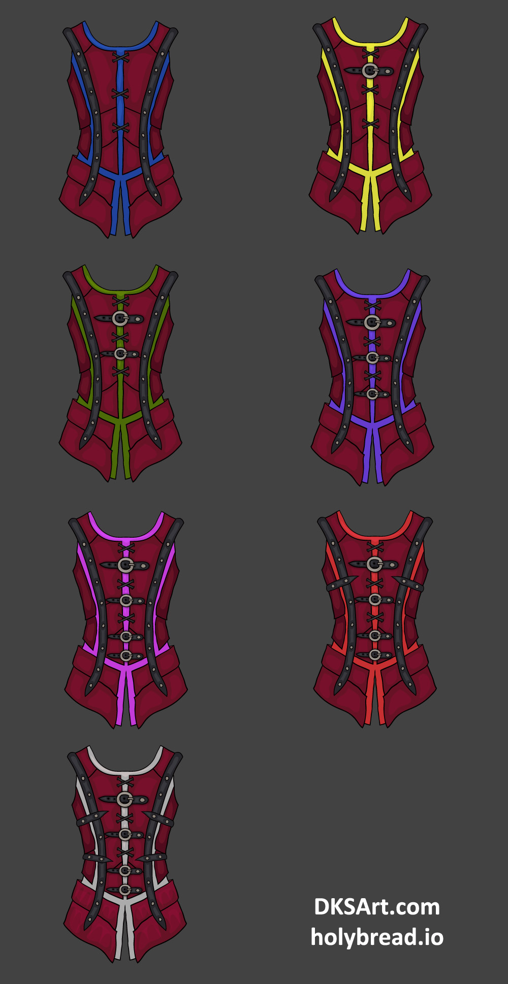 New Leather Chest Armor Art Asset Design For Holybread Game