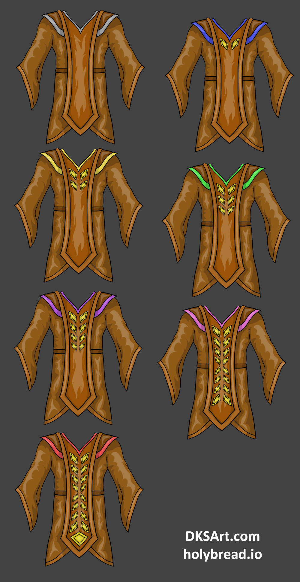 New Mage Chest Cloth Armor Design For Holy Bread Game Art