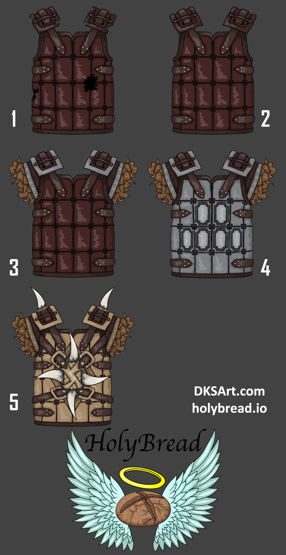 New Barbarian Chest Armor Design For Holy Bread Game Art