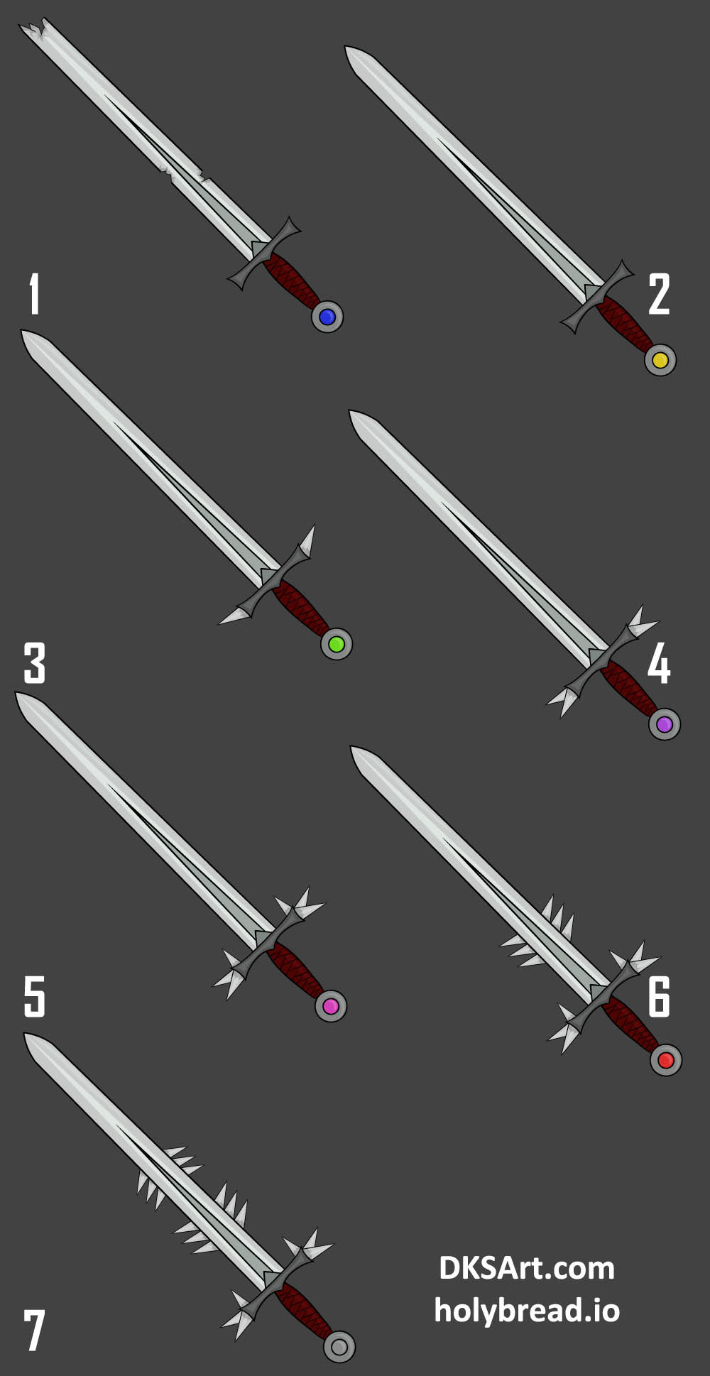 New Warrior Sword Weapon Design For Holy Bread Game Artwork