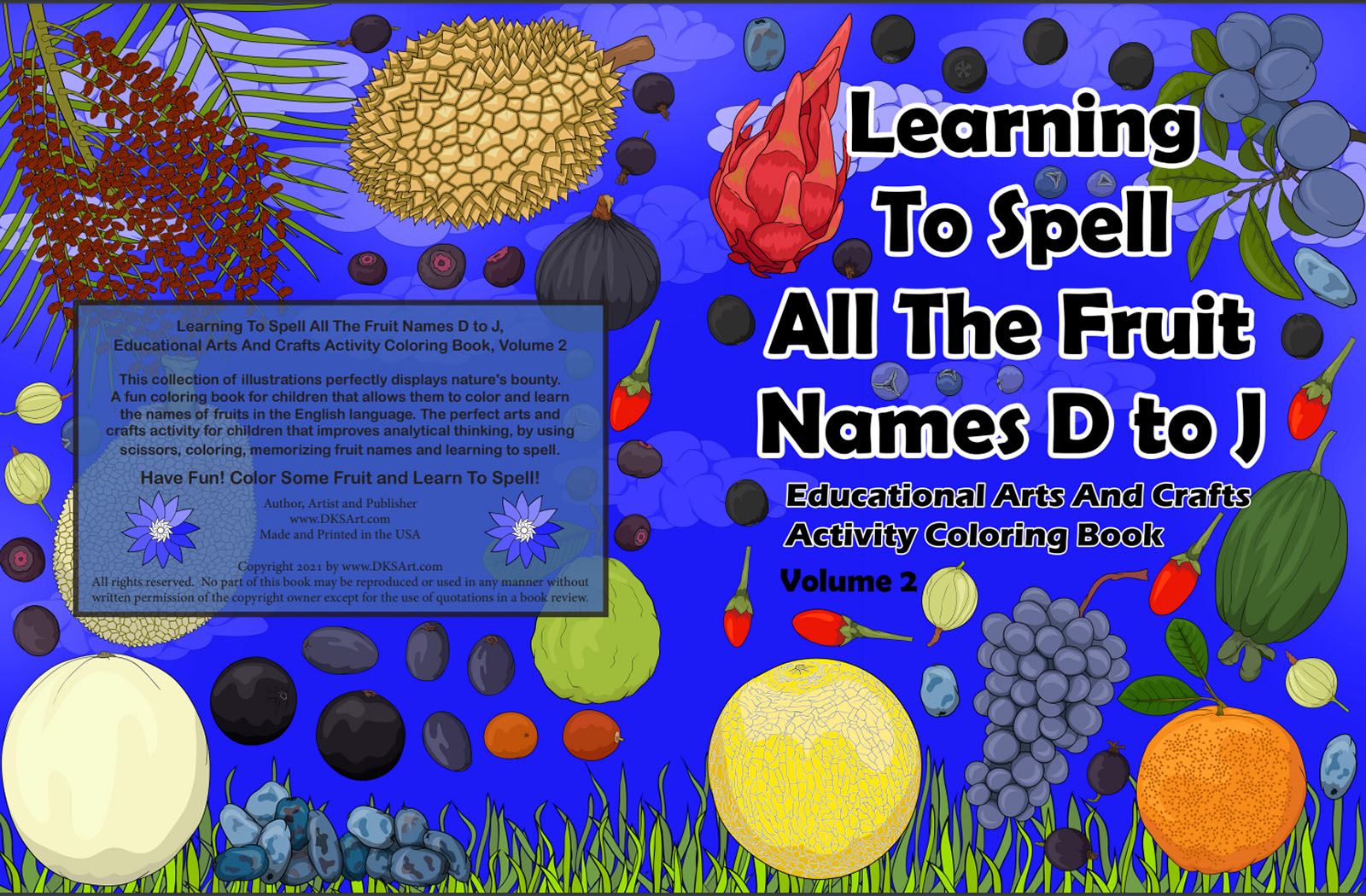Learning To Spell Fruit Names Educational Coloring For Kids